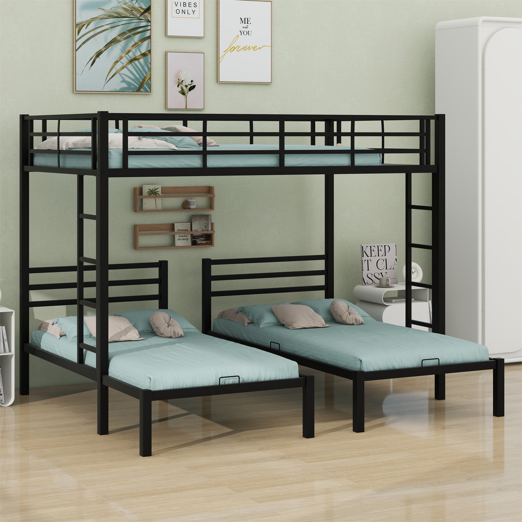 Isabelle & Max™ Bunk Bed With Built-In Shelf - Wayfair Canada