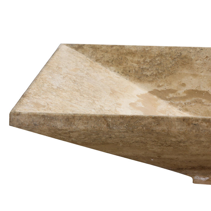 AA Warehousing 13'' Beige/Tan/Brown/Natural Stone Rectangular Vessel ...