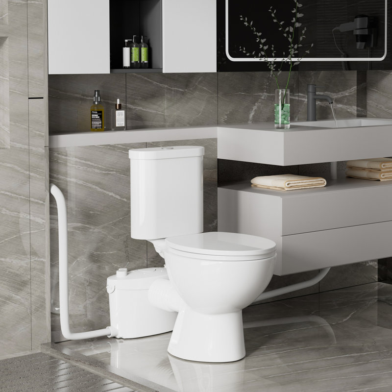 SUPERFLO Upflush Toilet System with Powerful 600W Macerator Pump ...