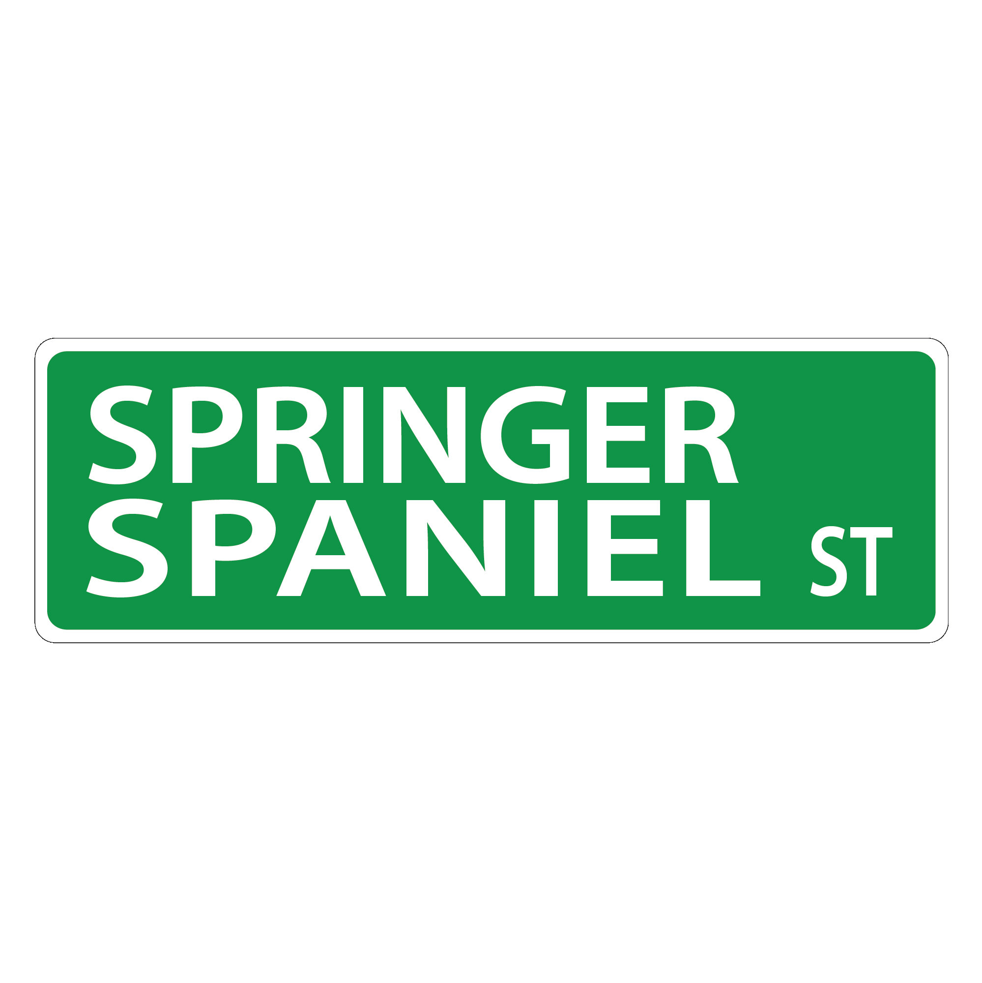 Imagine This Company Springer Spaniel Hanging Street Sign | Wayfair