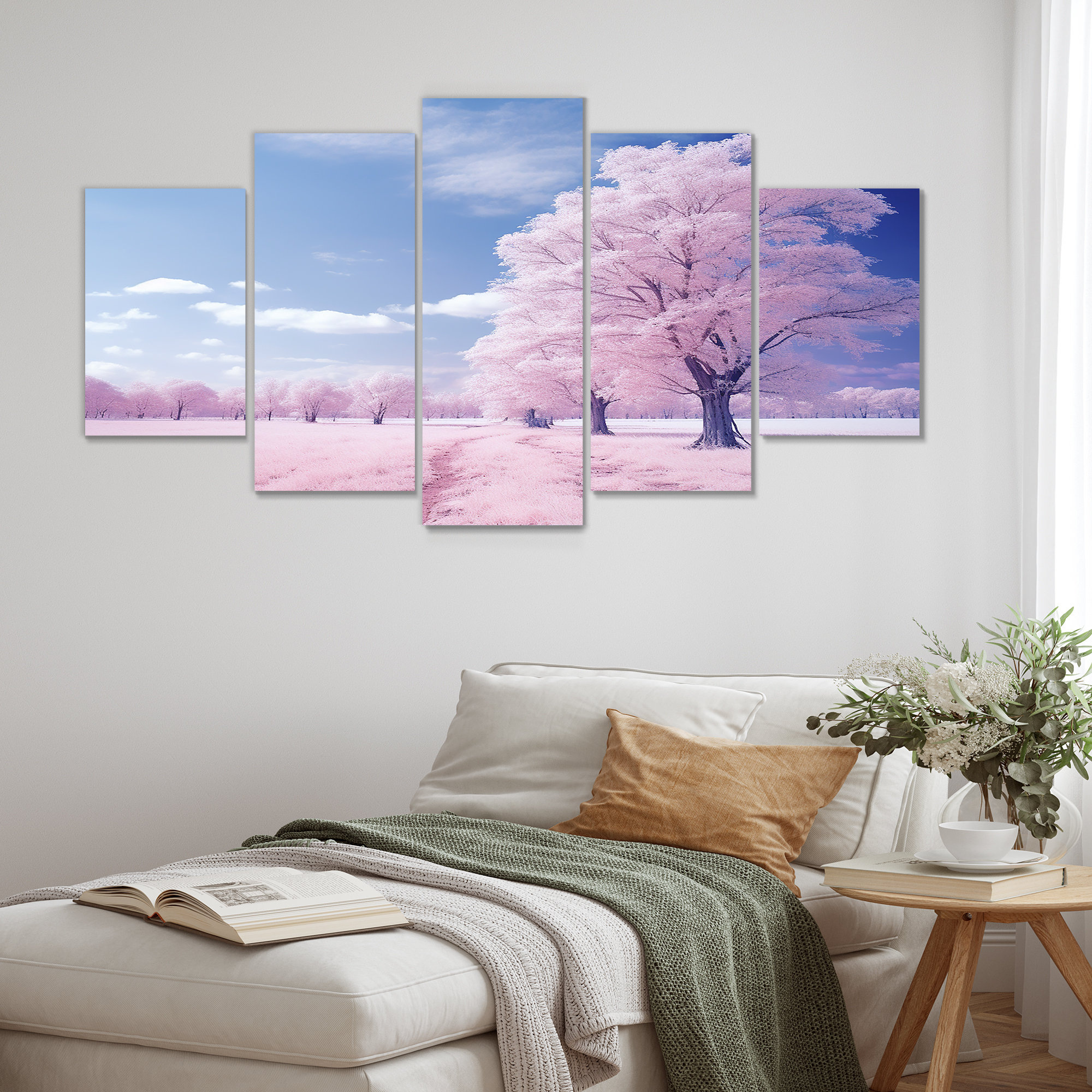 Lark Manor™ Pink Winter Tree Snow Landscape - Winter Tree Wall Art ...