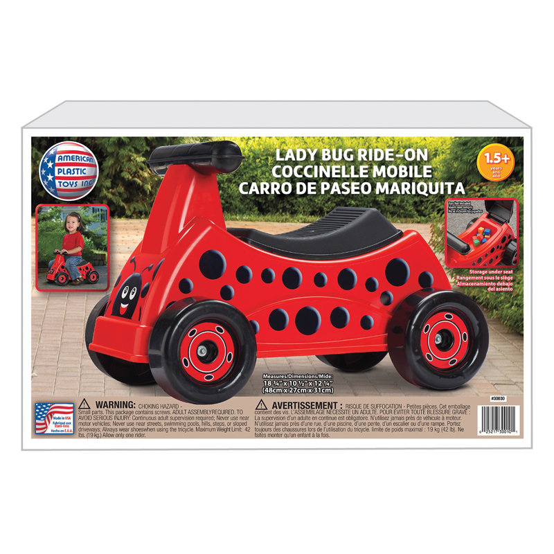 American Plastic Toys Lady Bug Ride On | Wayfair