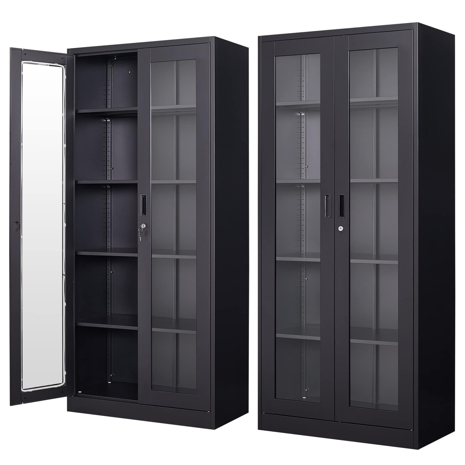 Ebern Designs Metal Locker With Glass Door - Hight70.87 "X Wdith31.5"X ...