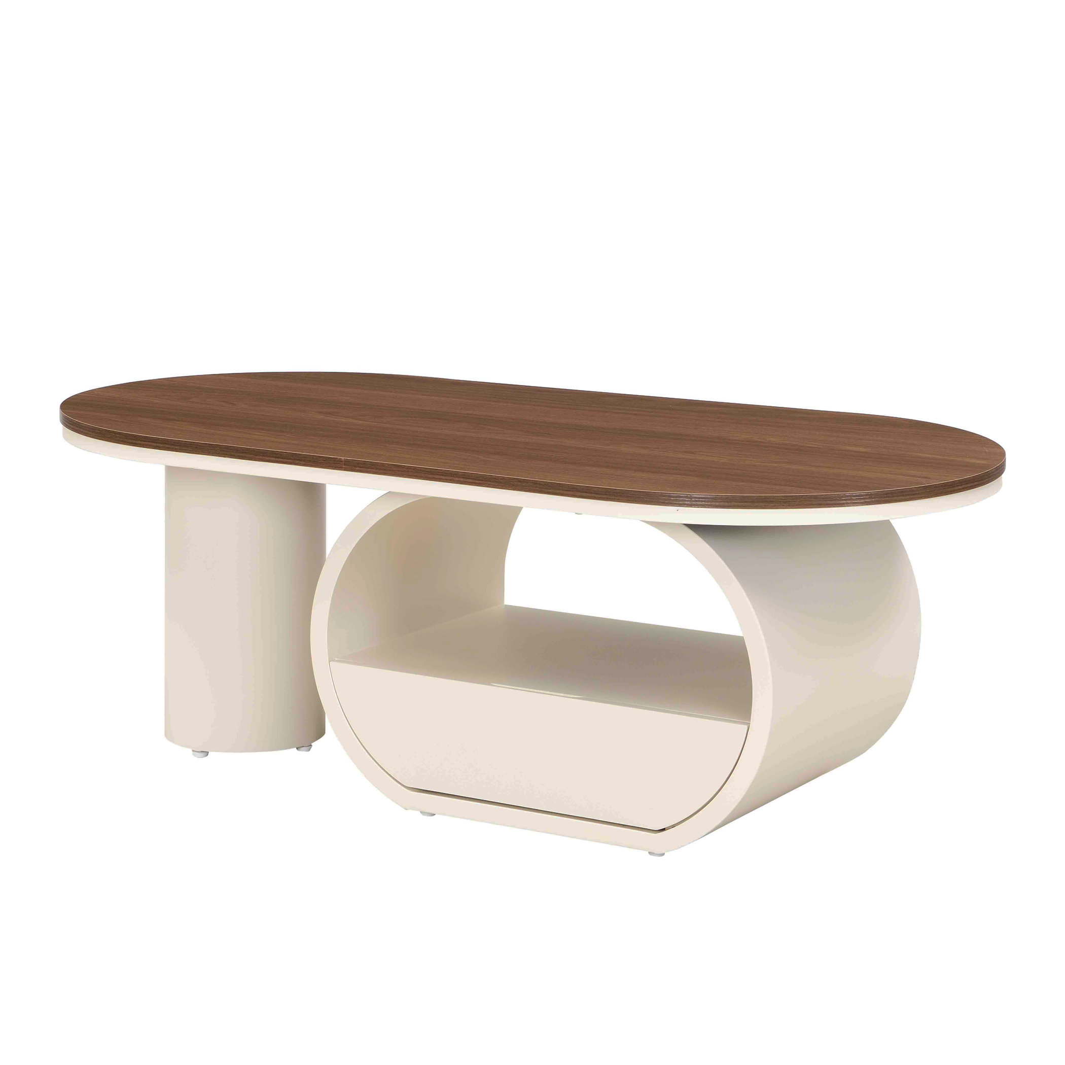 Brayden Studio® Luxury Modern Oval Coffee Table, 47.24'' Coffee Table ...