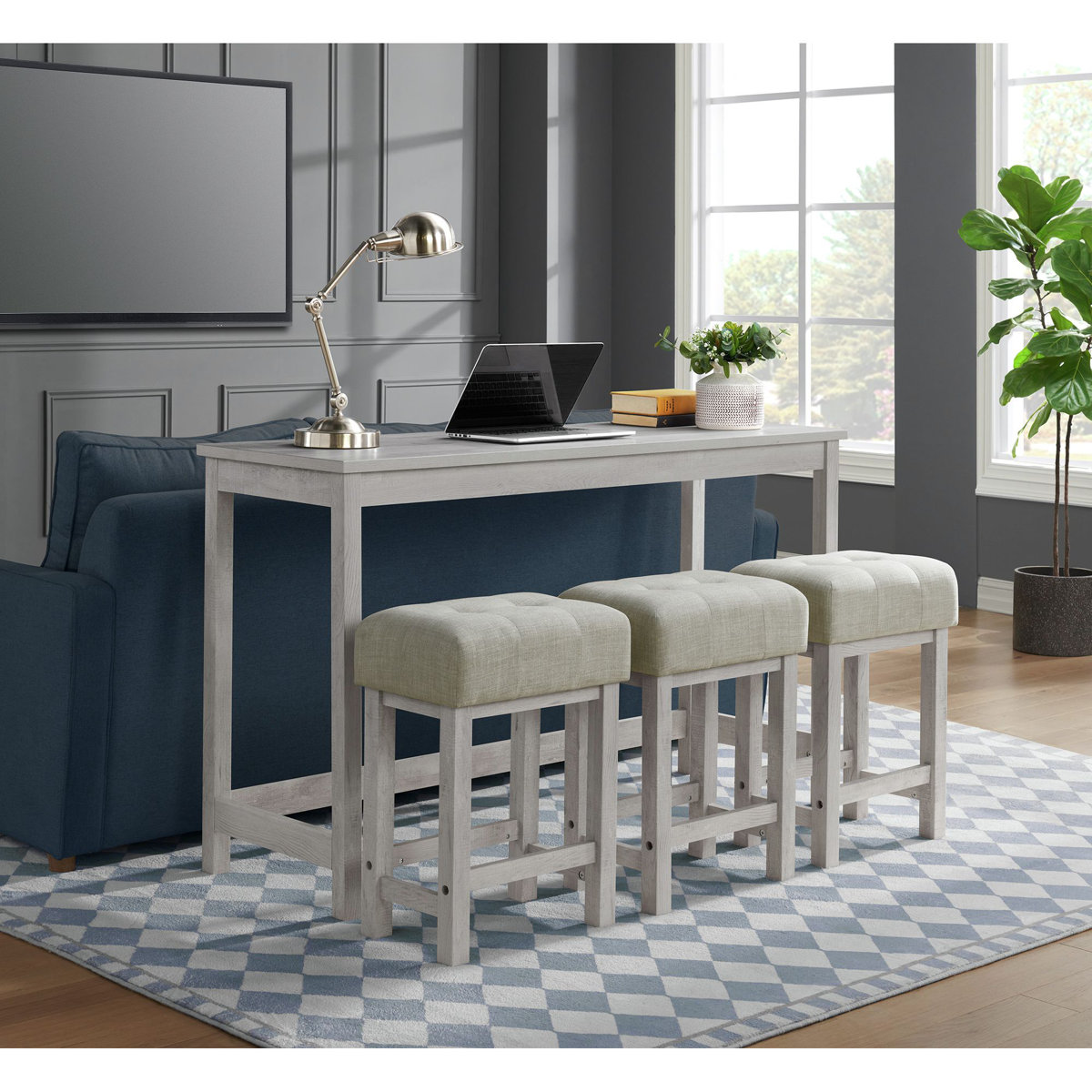 August Grove® Carleny 3 - Person Counter Height Dining Set | Wayfair