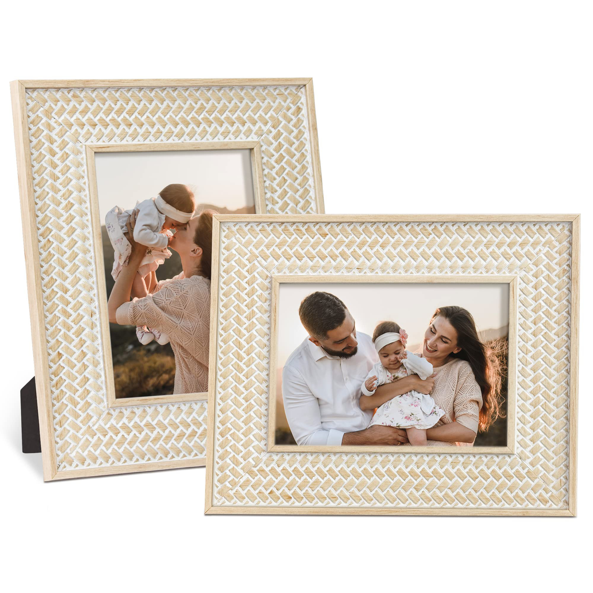 Gracie Oaks Boho Picture Frames 5X7 Family Picture Frame 2 Pack ...