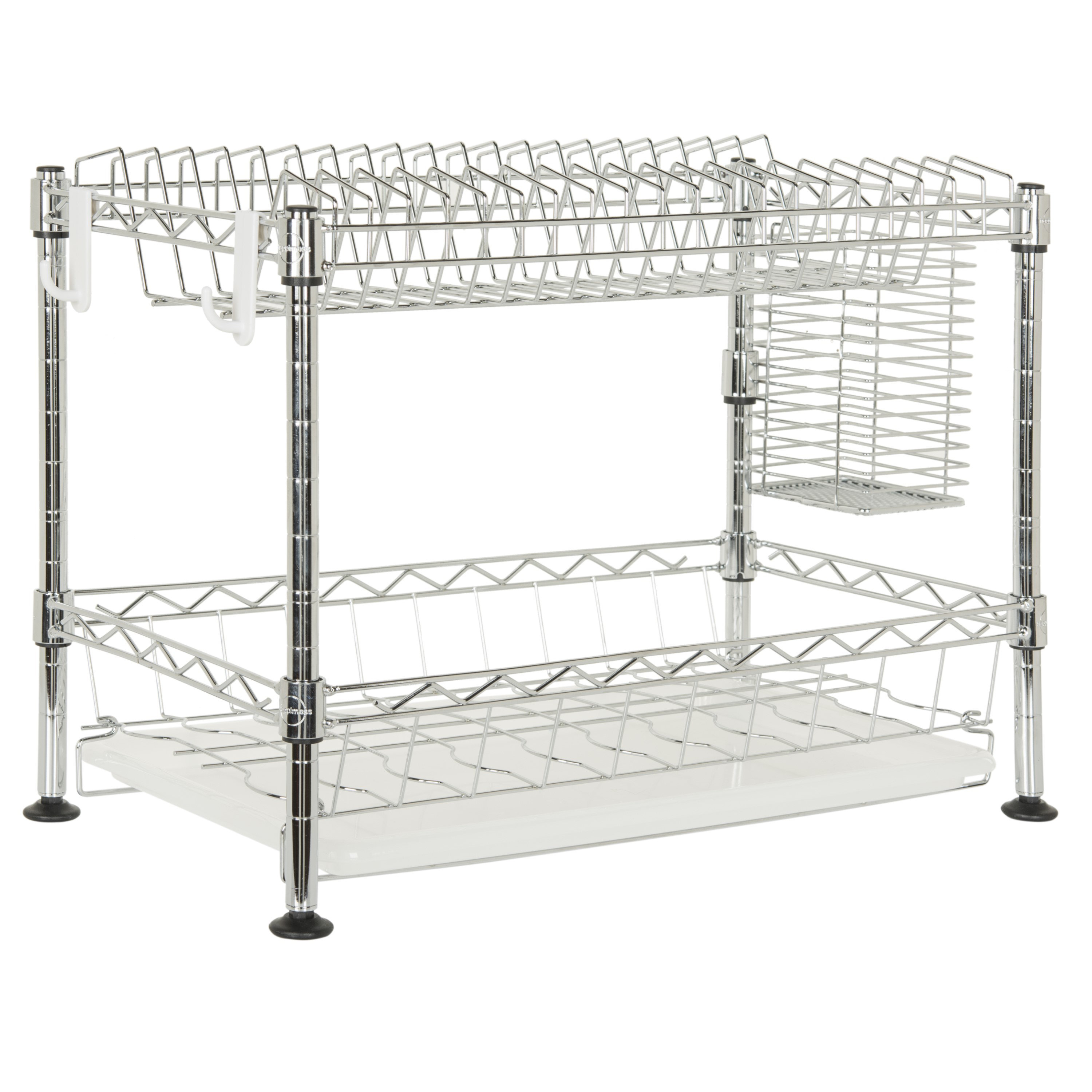 happimess Darina Steel Adjustable 2 Tier Dish Rack & Reviews | Wayfair