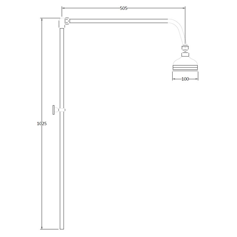 Bayswater Bathrooms Rigid Riser Kit Fixed Shower Head - Round | Wayfair ...