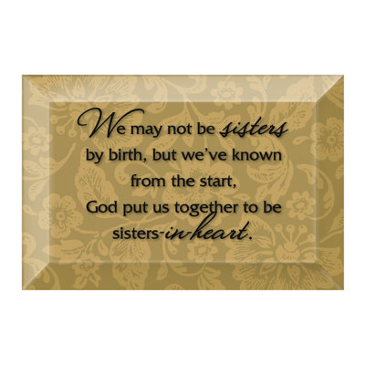 Winston Porter Sonderborg Sisters In Heart On Glass Textual Art | Wayfair