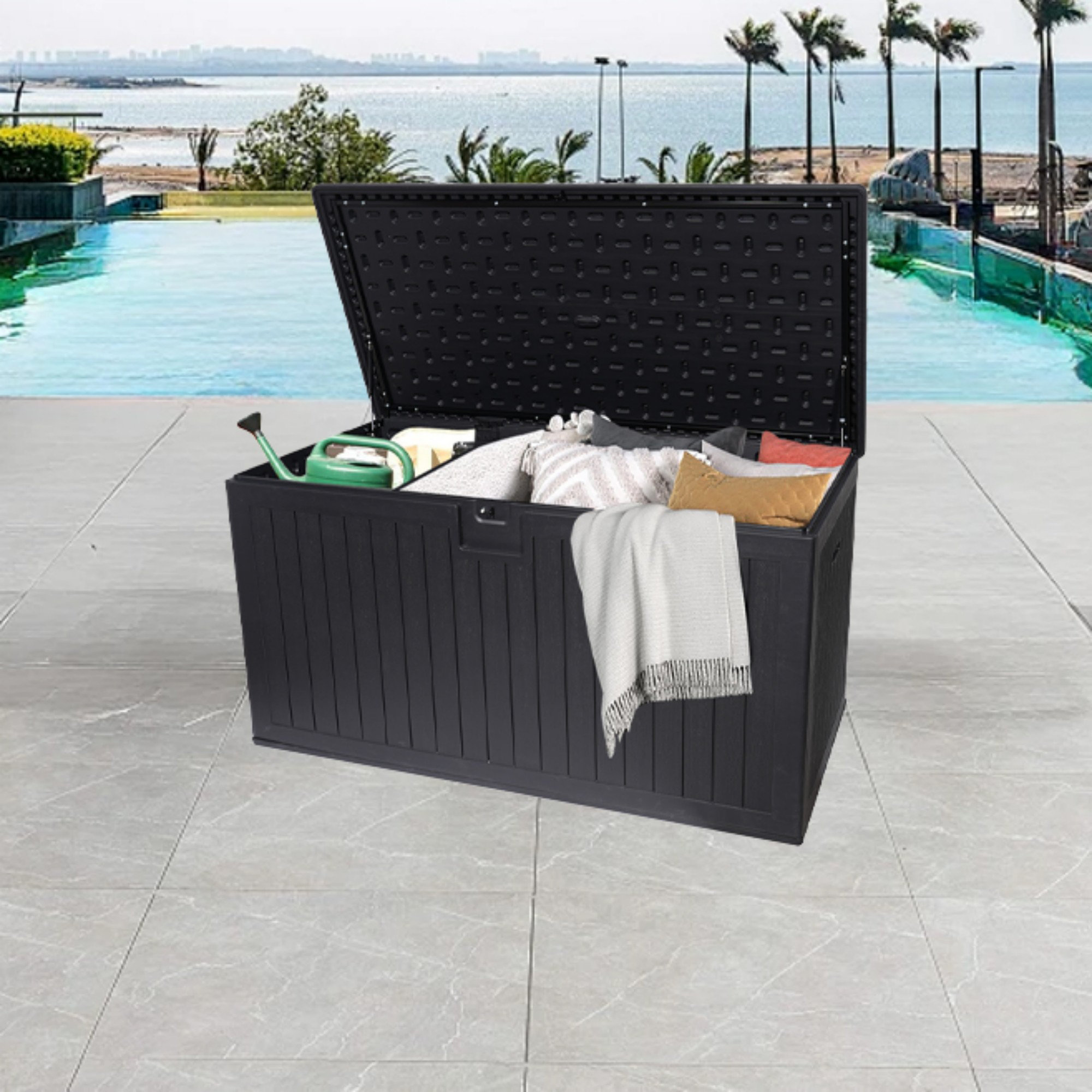 Sunbeam Lure Extra Large Patio Storage Box With Lockable Storage ...