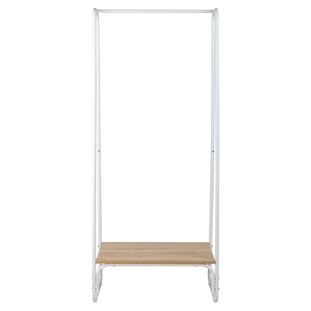 Rebrilliant Freestanding Clothing Rack With Wood Shelf & Reviews ...