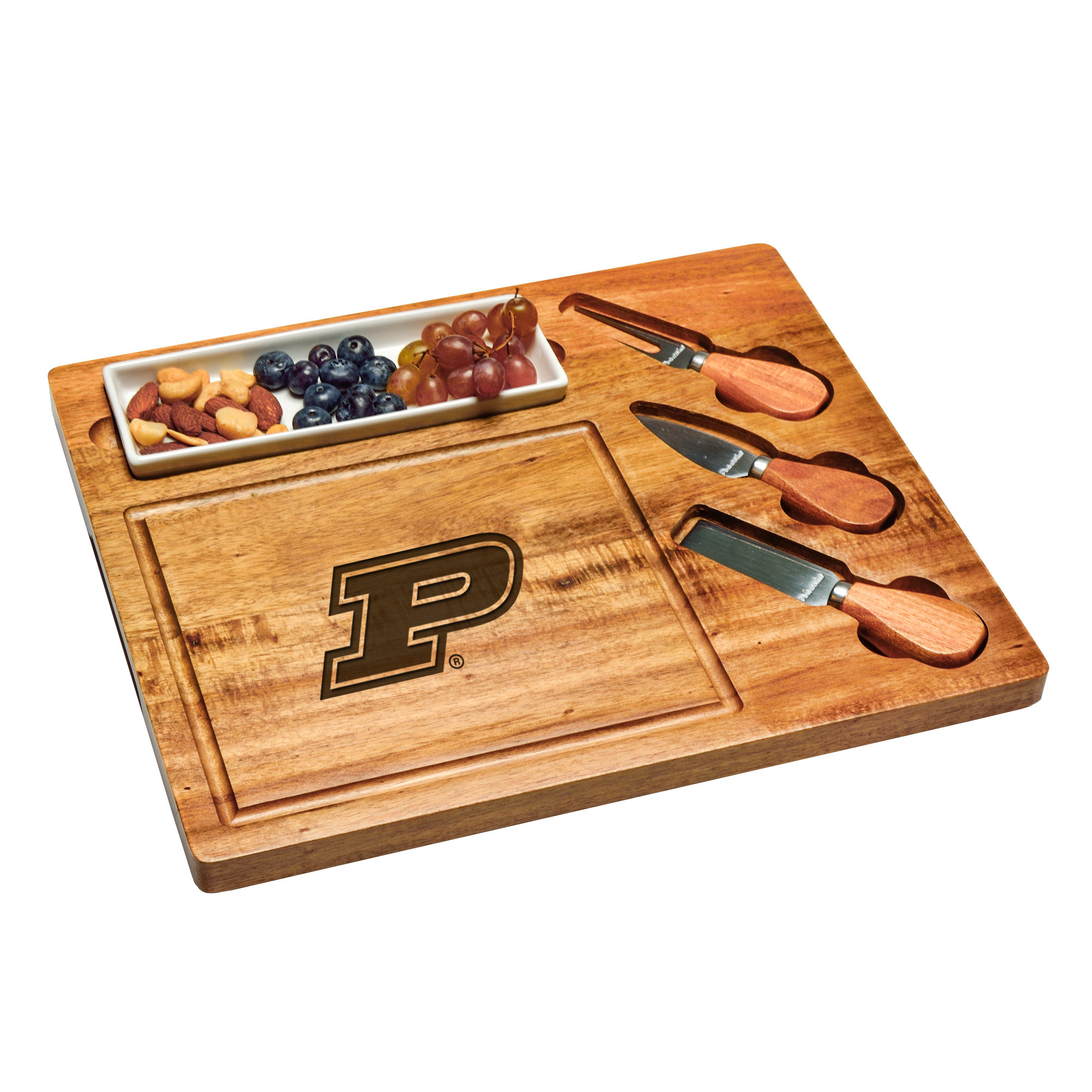 Picnic at Ascot NCAA Purdue Boilermakers Premium Acacia Charcuterie ...