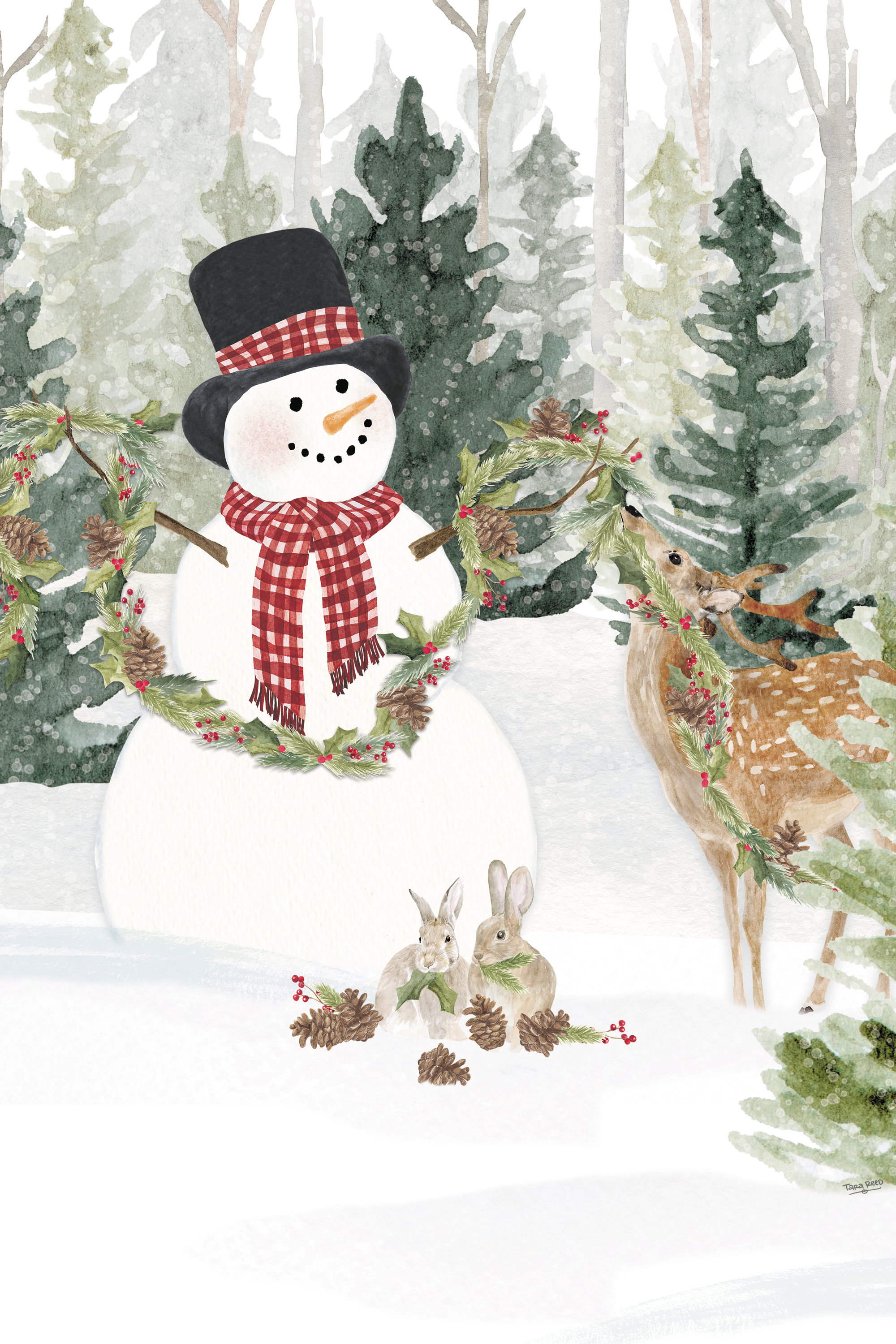 The Holiday Aisle® Ayren Christmas In The Woods I On Canvas by Tara ...