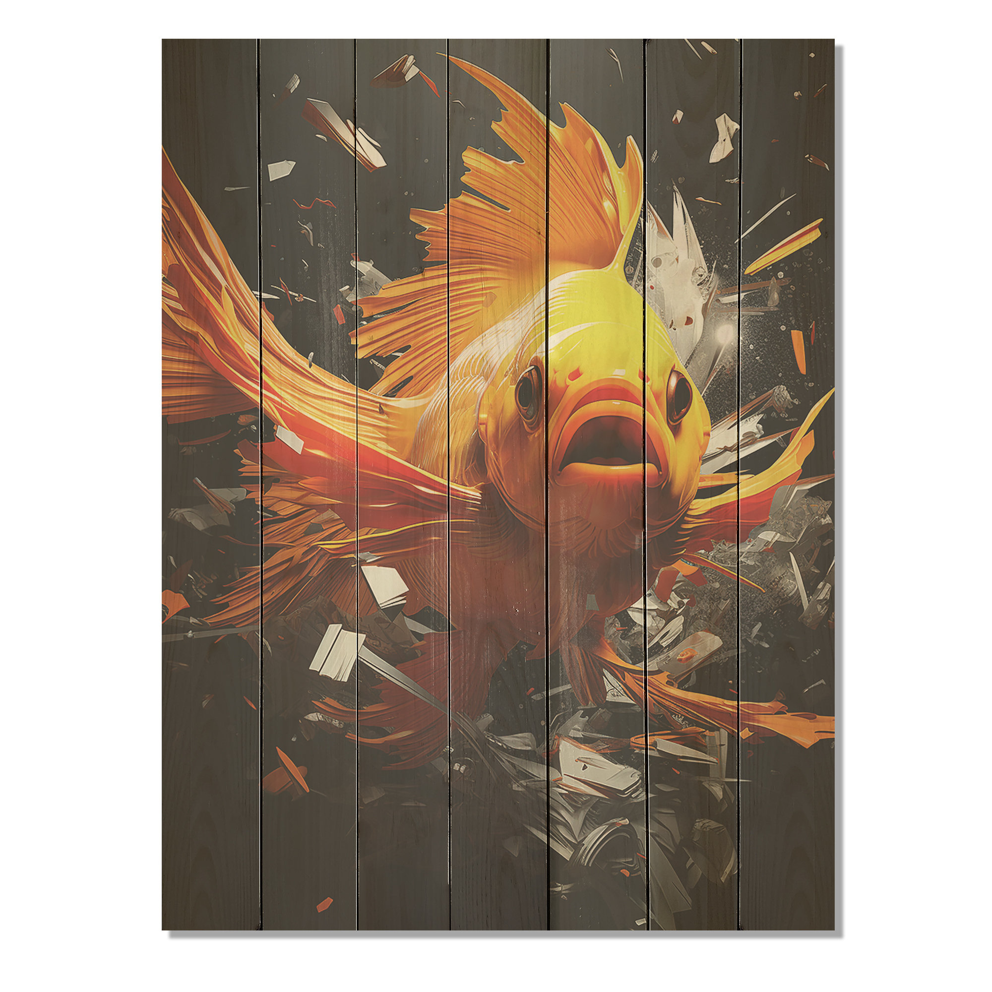 Highland Dunes Orange Butterfly Fish Ocean Dance III - Butterfly Fish ...