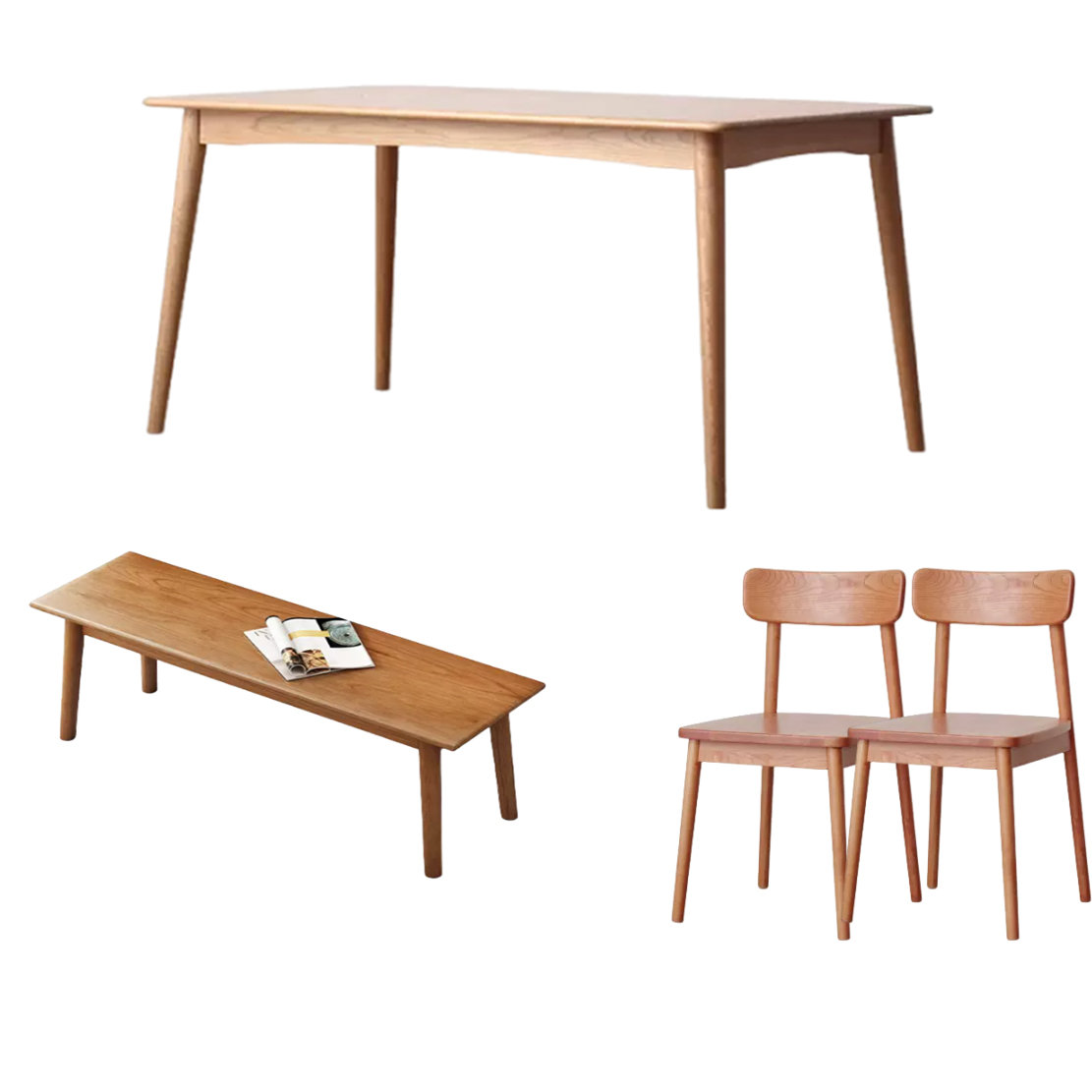 Corrigan Studio Table solid wood rectangle household simple - Wayfair ...