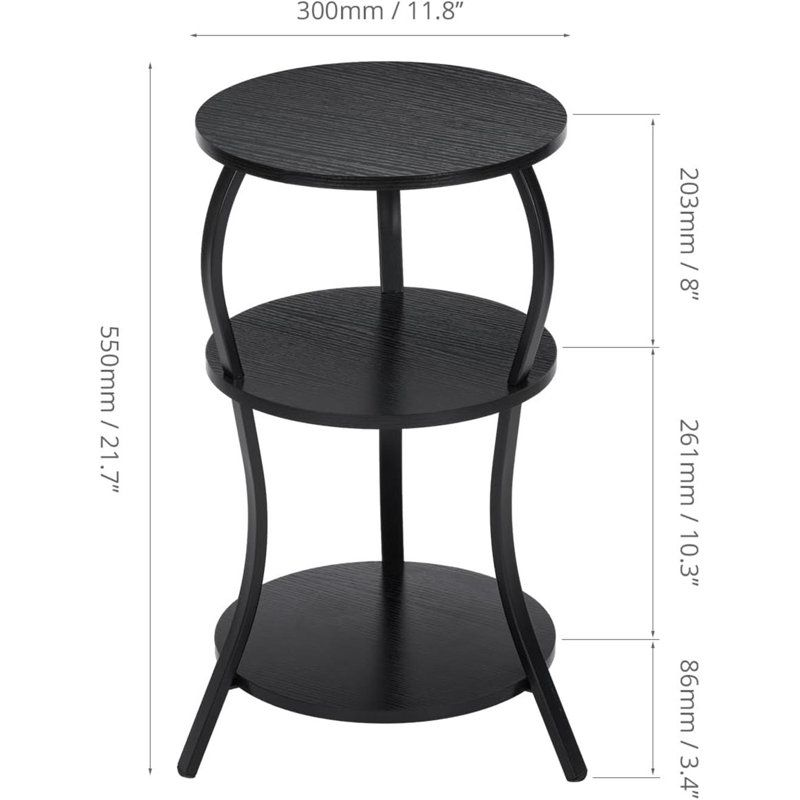 Lark Manor™ Vintage Small Round Edged Table | Wayfair