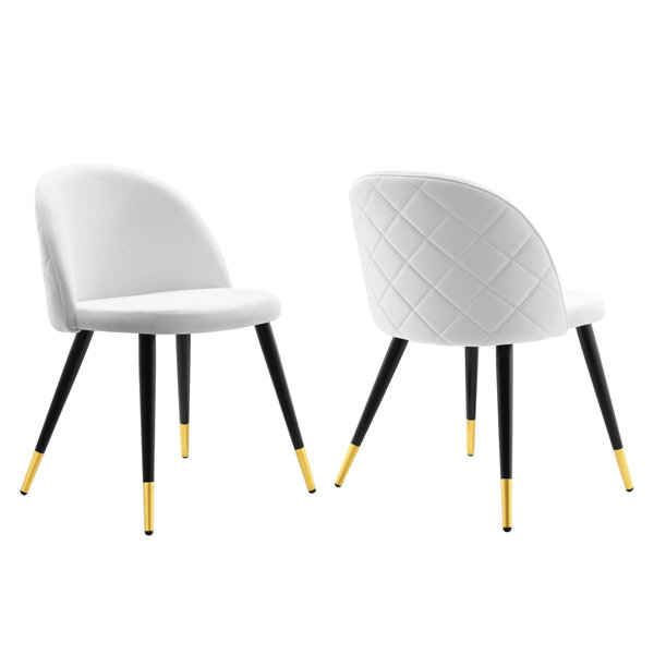 Everly Quinn Cordial Performance Velvet Dining Chairs | Wayfair