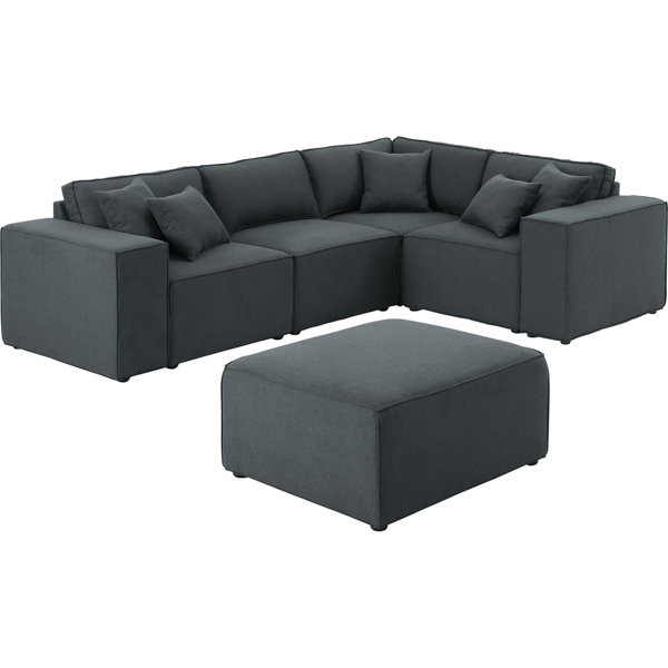 Latitude Run® Thompsontown Art Deco Dreams Modular Sectional Sofa With ...