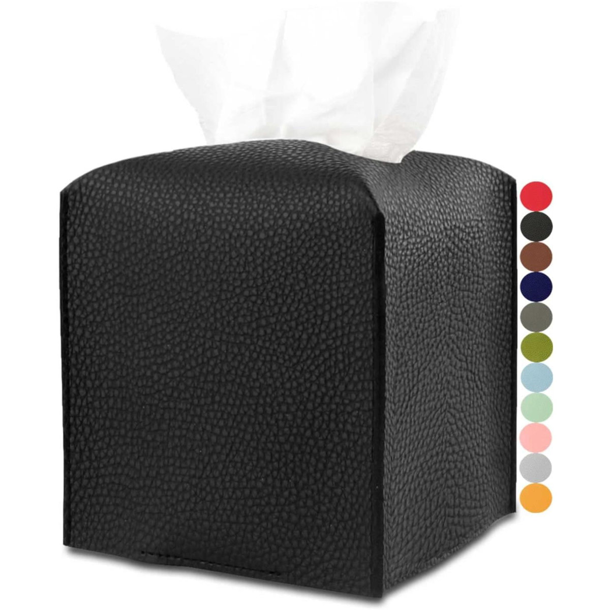 Latitude Run® Leather Tissue Box Cover Square – Tissue Holder With ...