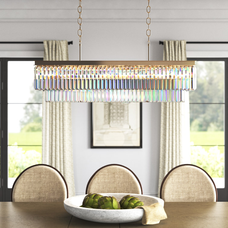 Mercer41 Kratika 13 - Light Dimmable Square / Rectangle Chandelier ...