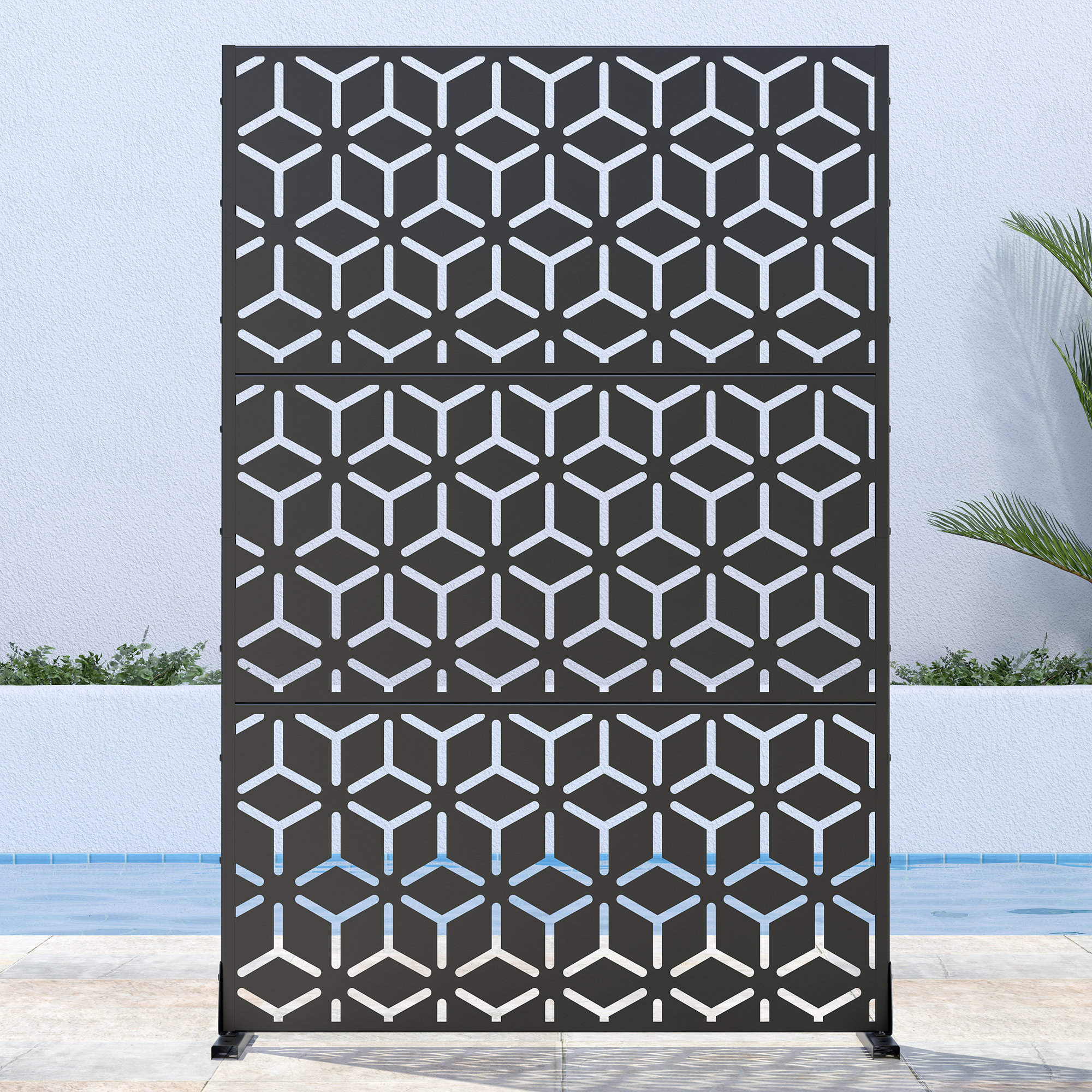 Dovelina Outdoor Metal Privacy Screen | Wayfair