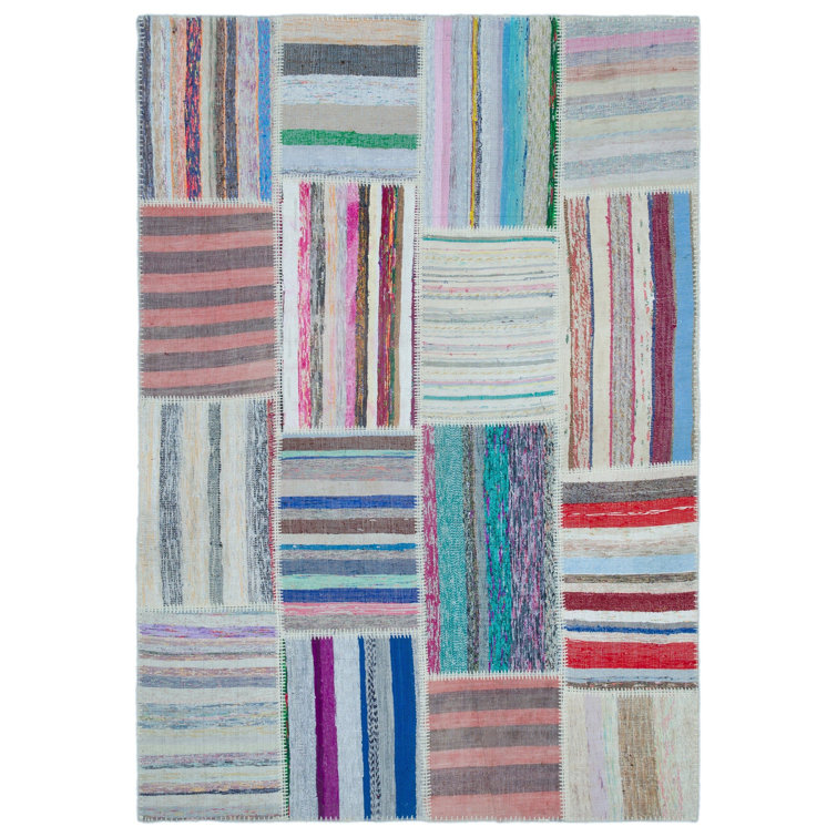 Bungalow Rose Wool Striped Rug | Wayfair