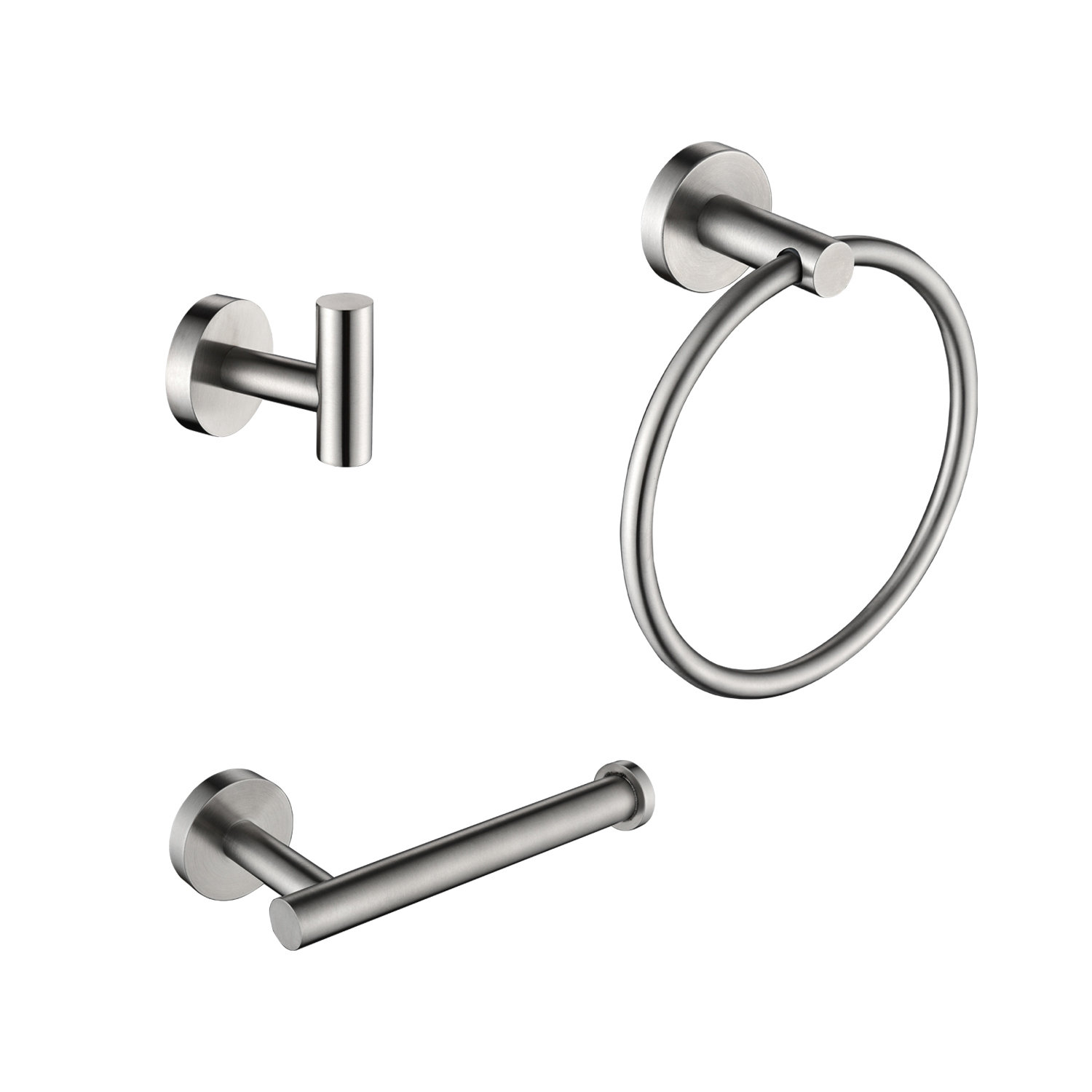 HHK HOME 3 -Piece Stainless Steel Bathroom Towel Rack Set With Mounting ...