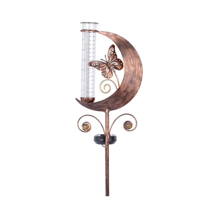 Arlmont & Co. Silvica Metal Animals Rain Gauge | Wayfair