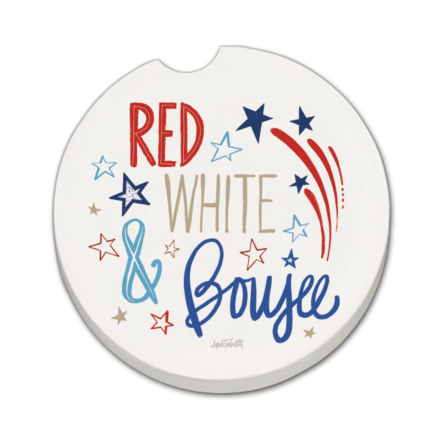 East Urban Home Star Spangled Single Round Absorbent Stone Car Coaster ...