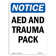 SignMission Osha Notice AED and Trauma Pack Sign | Wayfair