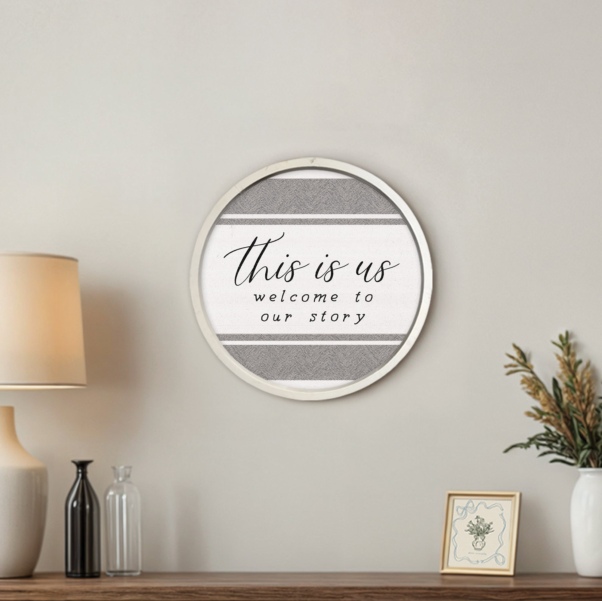 Trinx Welcome to Our Story - Single Picture Frame Textual Art on MDF ...
