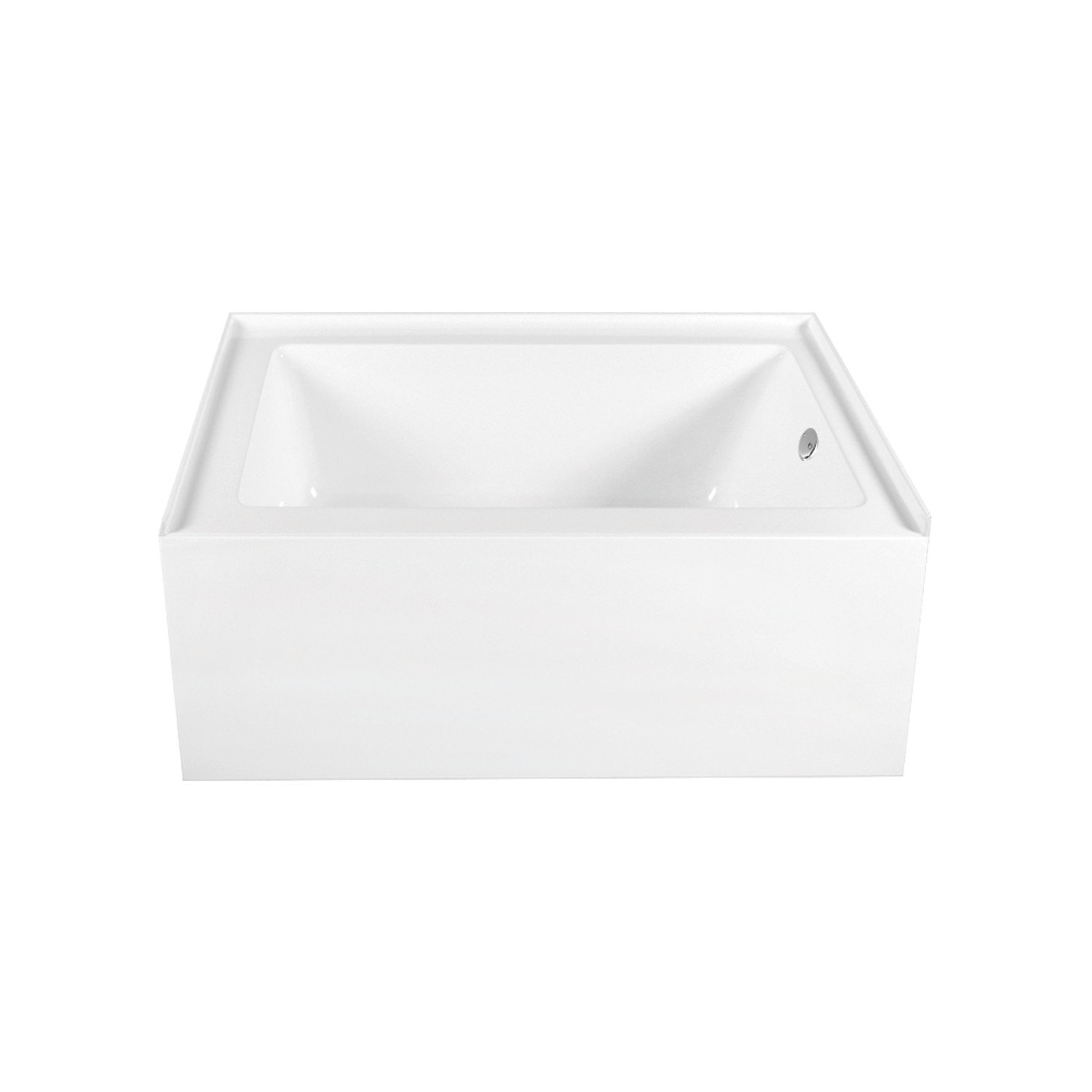 Kingston Brass Aqua Eden 60-Inch Acrylic Rectangular 3-Wall Alcove Tub ...