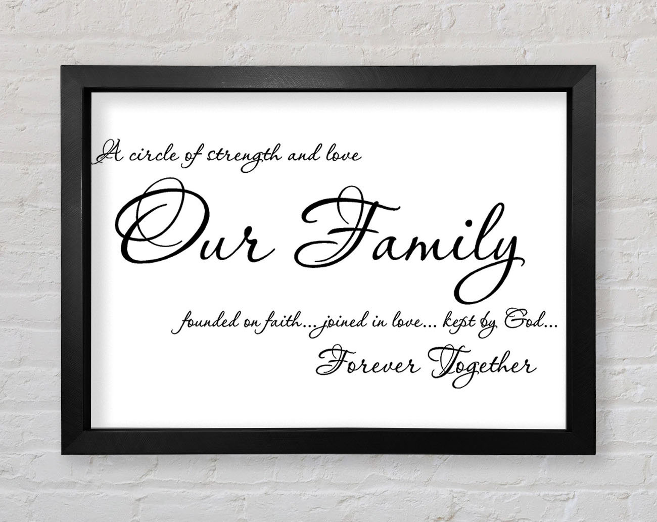 Bright Star Family Quote Our Family Together Forever - Single Picture ...