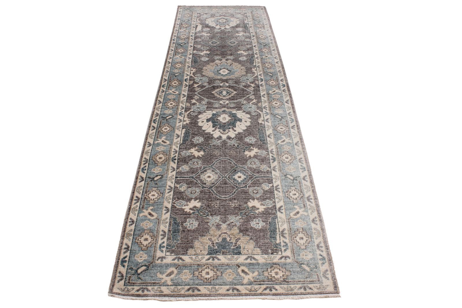 Home and Rugs 3x10 Purple and Blue Turkish Traditional Runner | Wayfair