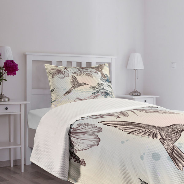 Ambesonne Nature Bedspread Birds Hibiscus - Wayfair Canada