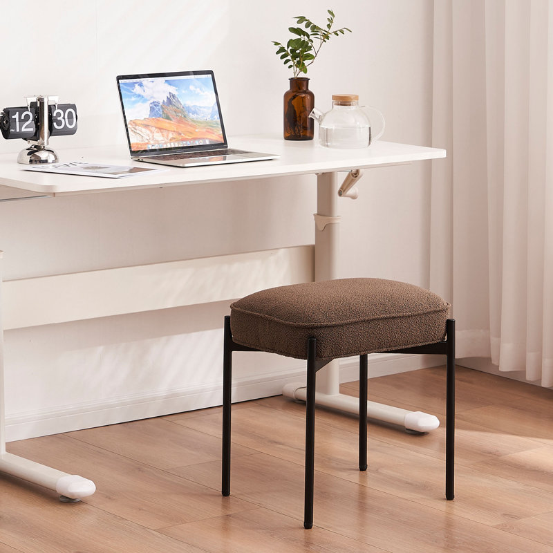 Ebern Designs Romere Vanity Stool Fabric Upholstered Accent Stool ...