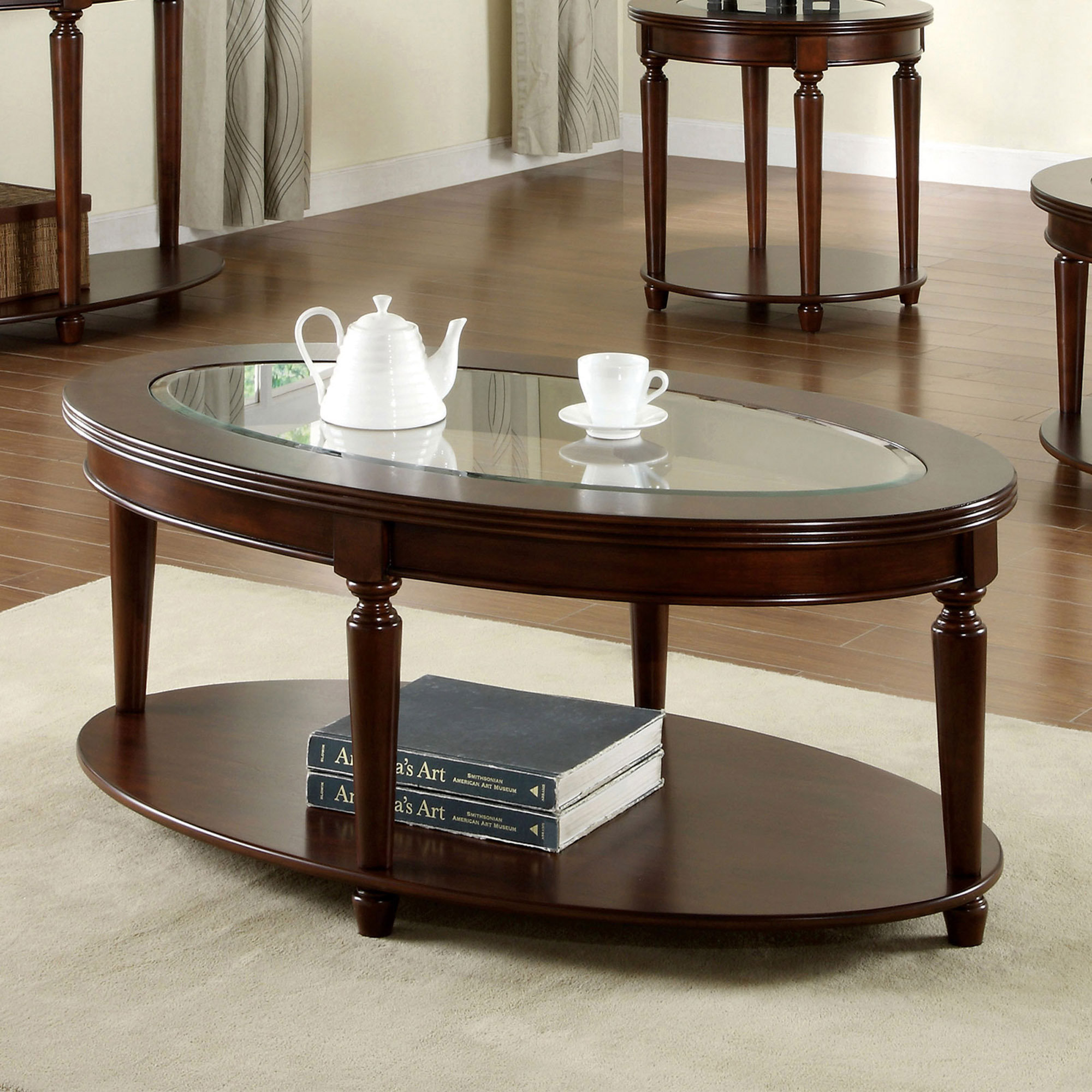 Alcott Hill® Transitional Coffee Table With Open Bottom Shelf | Wayfair