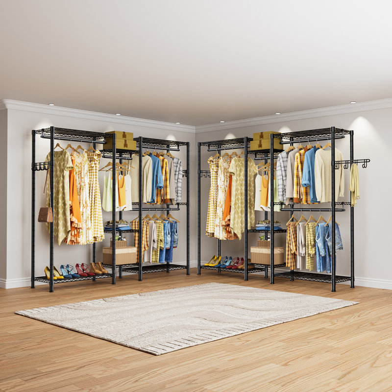 Rebrilliant Garment Rack Heavy Duty Clothes Rack Metal Clothing Rack ...