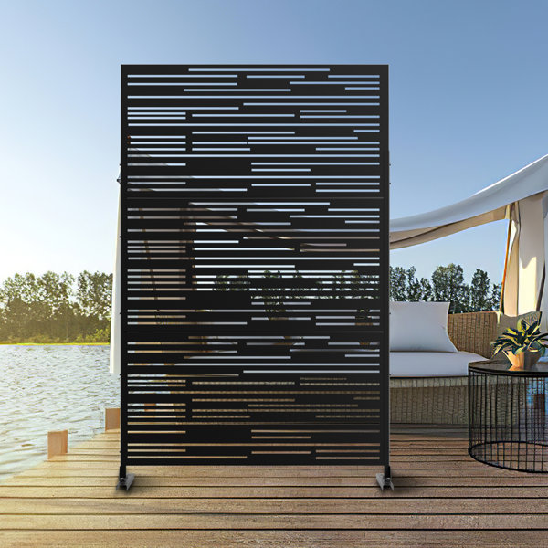 MAYEERTY 6 ft. H x 4 ft. W Metal Privacy Screen & Reviews | Wayfair