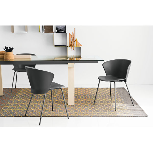 Calligaris Levante Glass Extendable Table with Wooden Legs & Reviews ...