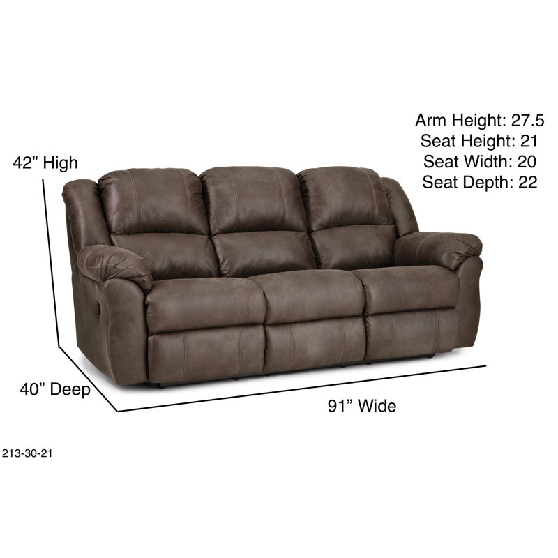 Latitude Run® Raashid 91" Upholstered Reclining Sofa | Wayfair