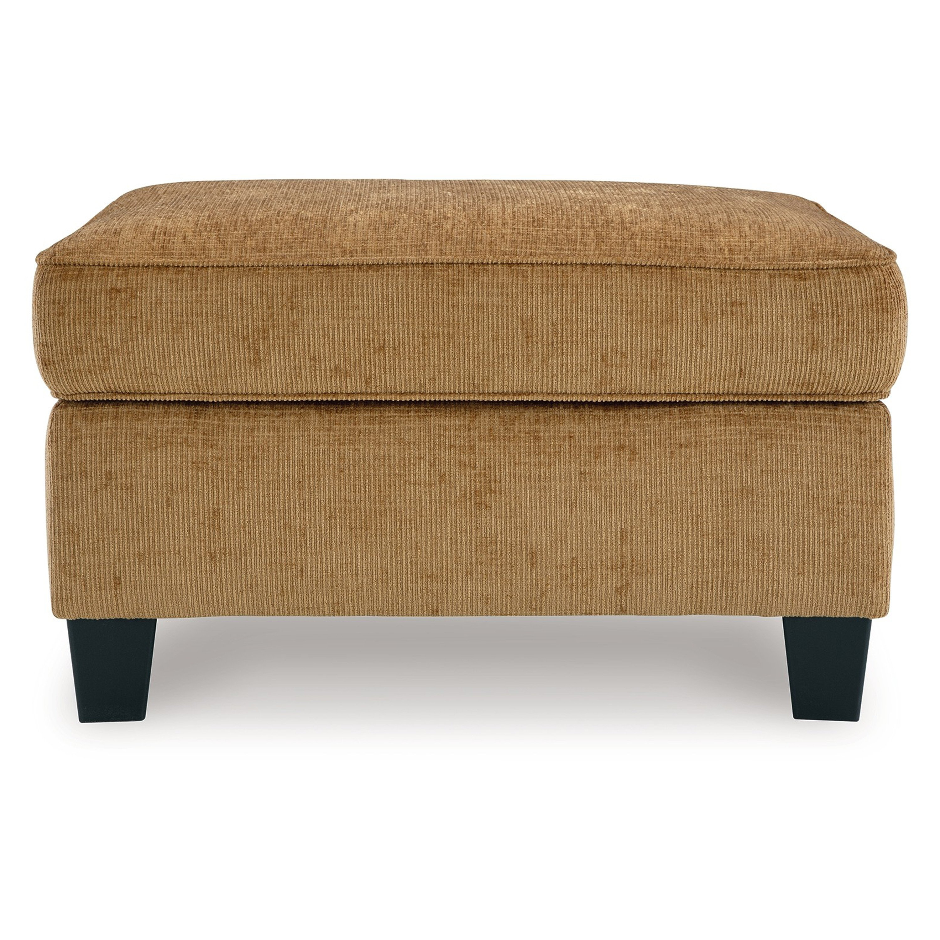 Benjara Erin Ottoman With Corner Block Frame, 33 Inch Polyester | Wayfair