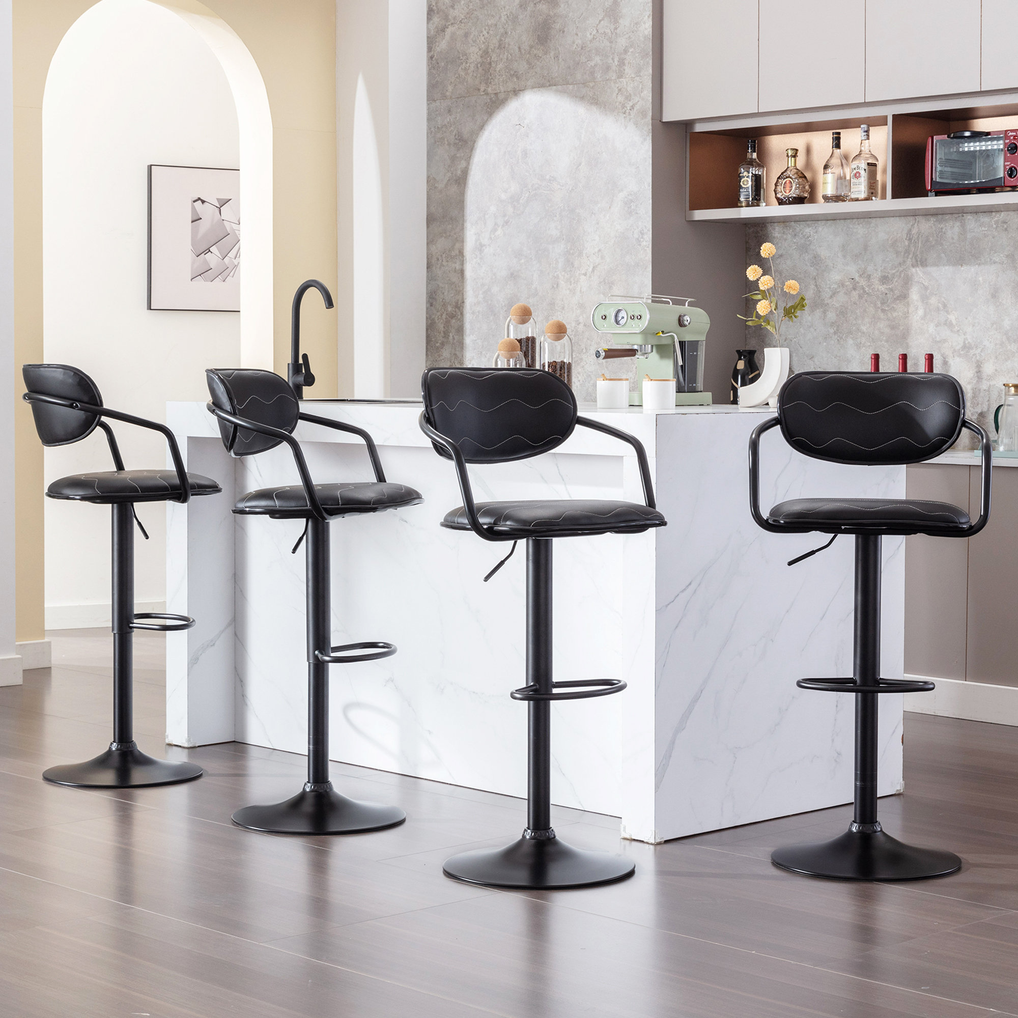 Wade Logan® Ferriera Swivel Adjustable Height Stool | Wayfair