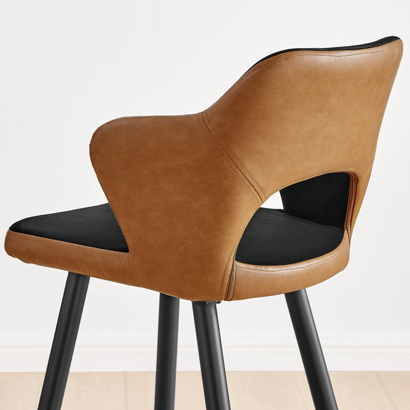 ModernMoments Alcea Modern Design Breakfast Bar Stool - Luxury Faux ...