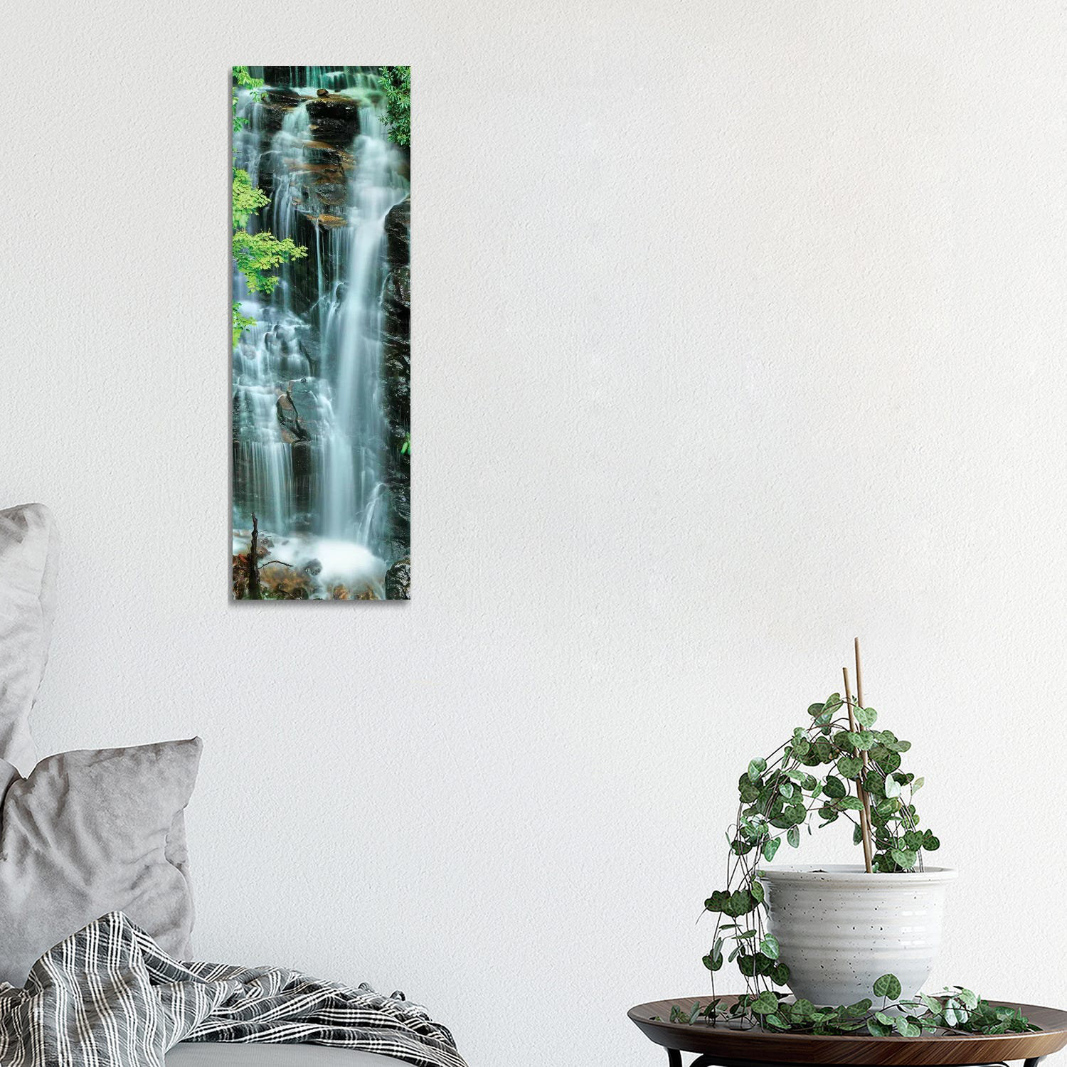 Alpen Home Vertical Falls I by James McLoughlin - Wrapped Canvas ...