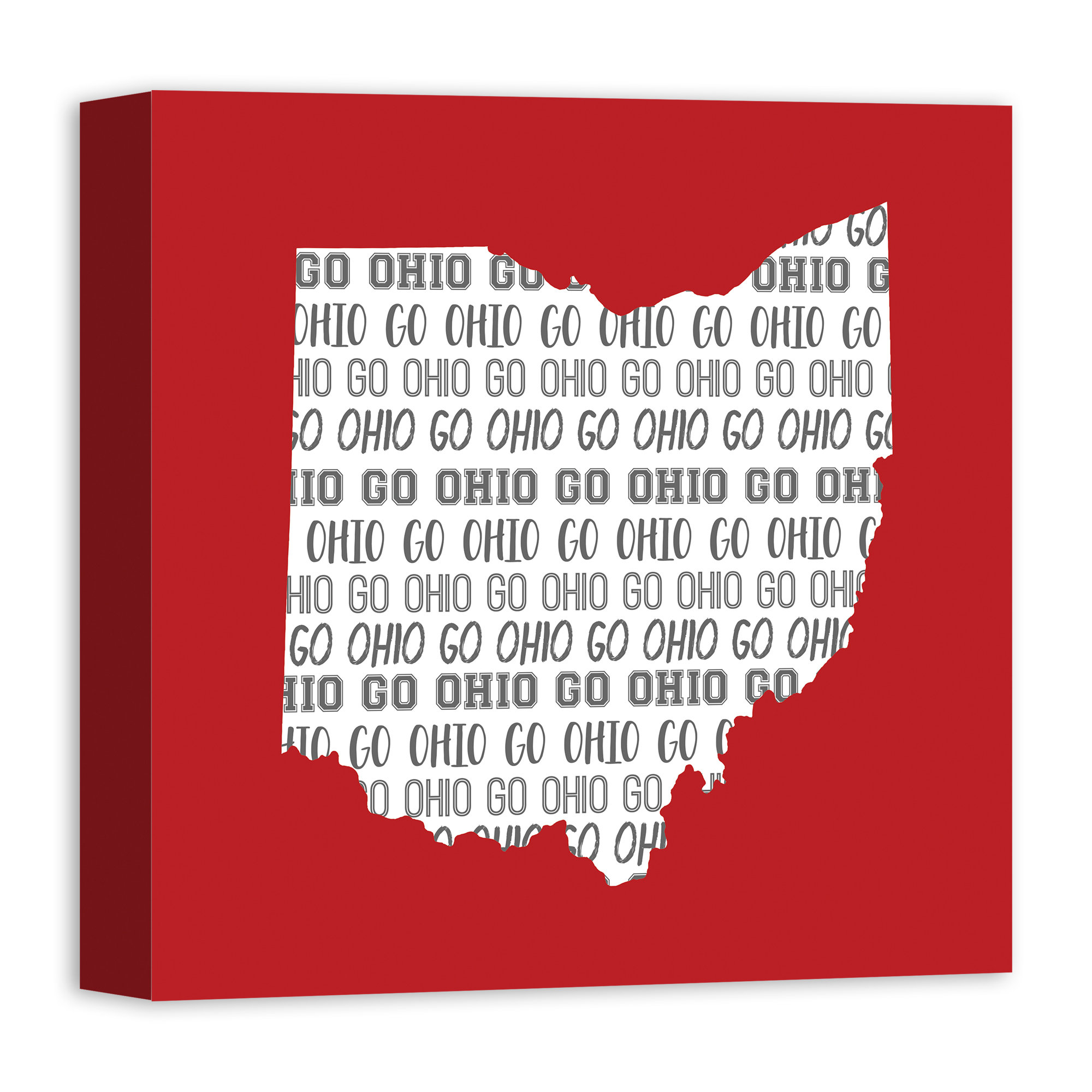 East Urban Home 'Ohio Go Team' Textual Art on Canvas - Wayfair Canada