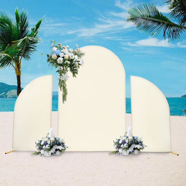 YaoTown 3 Piece Metal Arch Wedding Backdrop Stand Set & Reviews | Wayfair