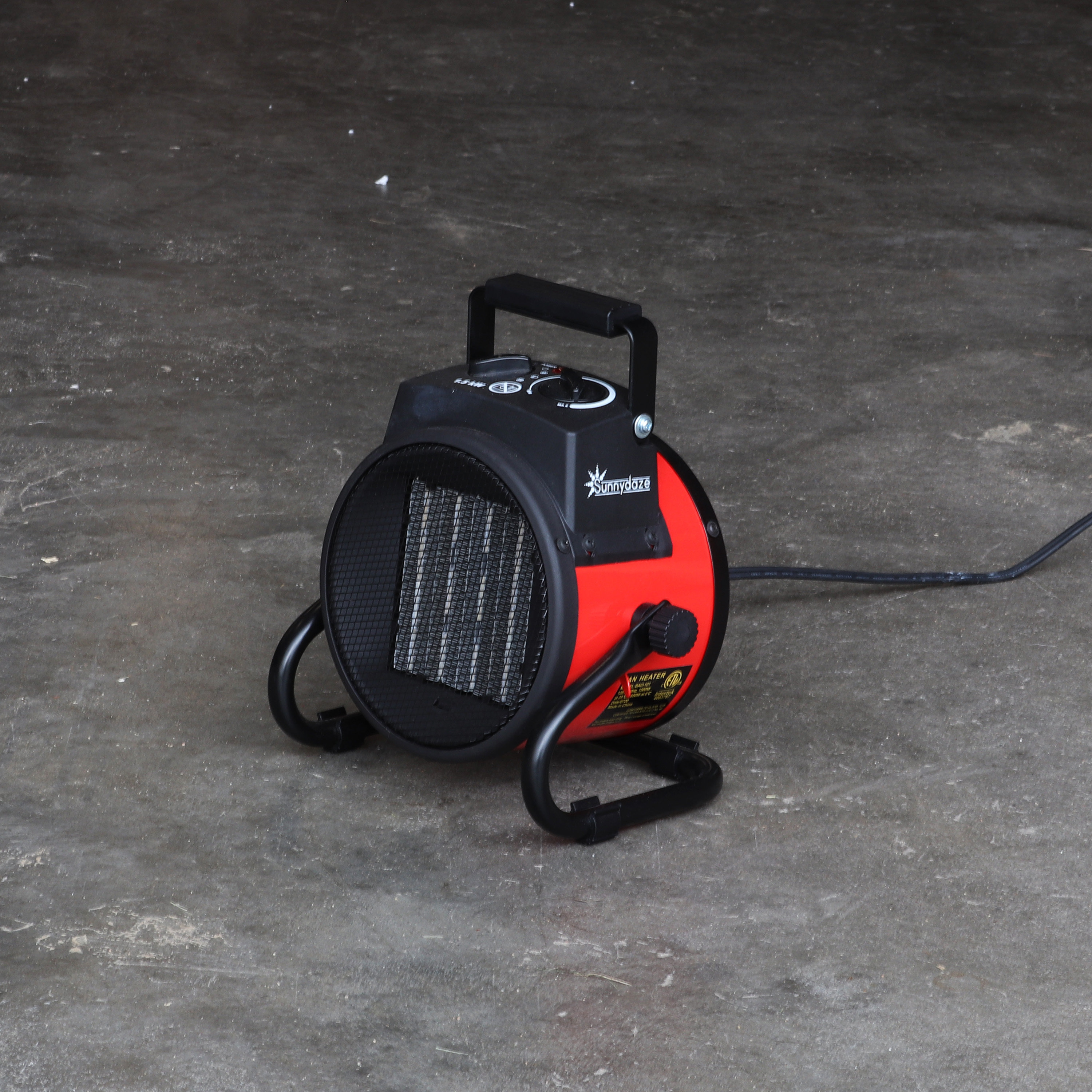 SunnyDaze Decor Portable Ceramic 1,500 Watt Electric Fan Compact Heater ...