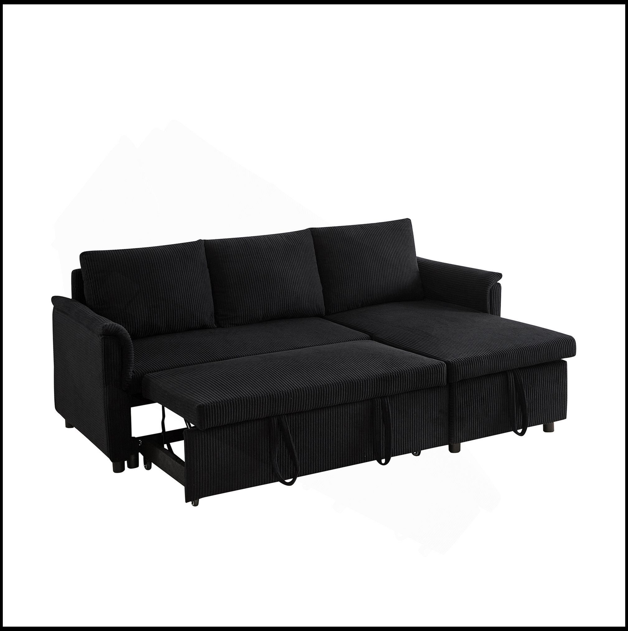 Latitude Run® Canapé-causeuse avec méridienne et canapé-lit modulaire ...