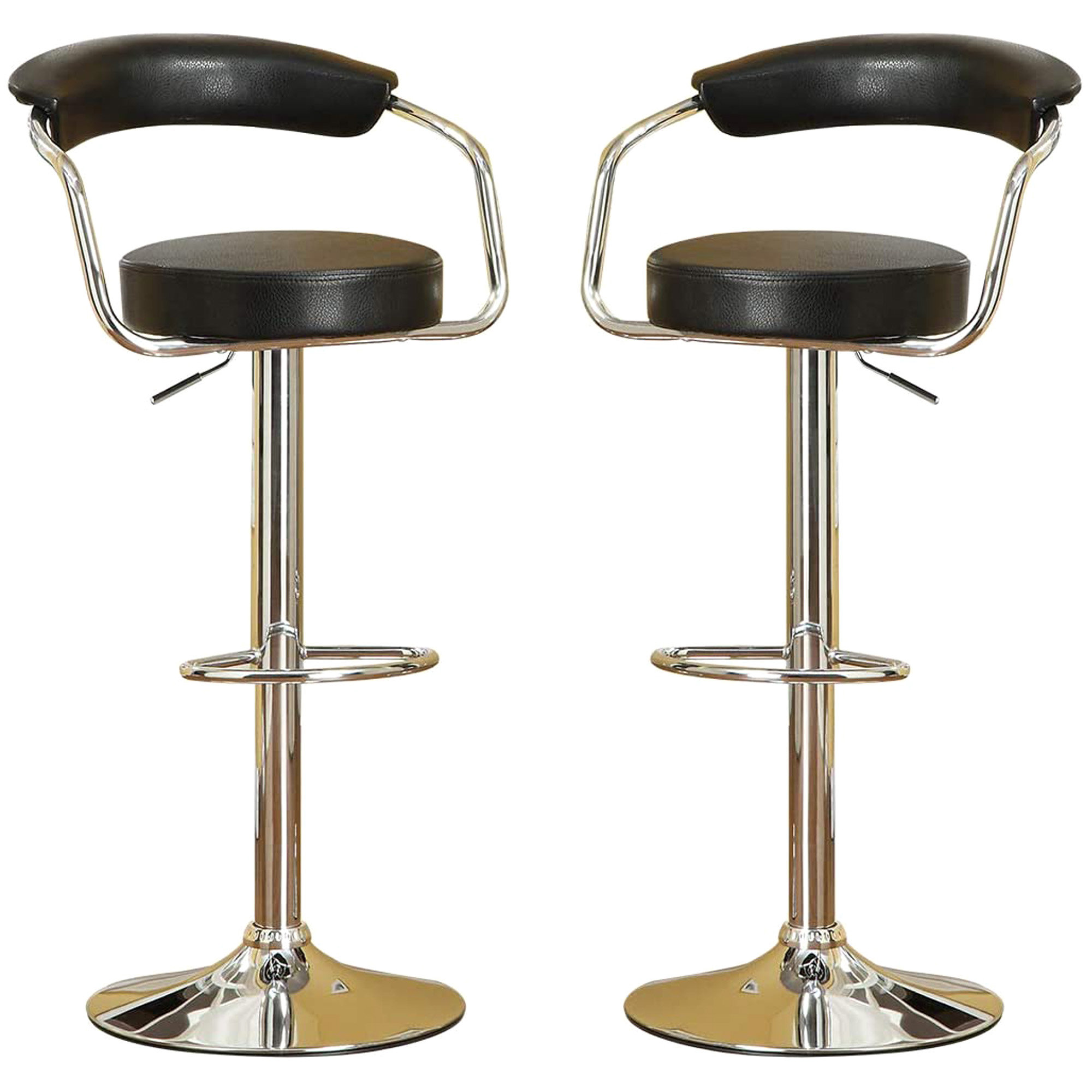 Ivy Bronx Versatile Adjustable Swivel Bar Stool With Plush Cushion And ...